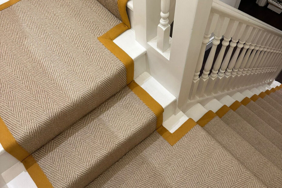 Sisal Havannah Colour Argent With An Indian Summer Border – The Carpetstore